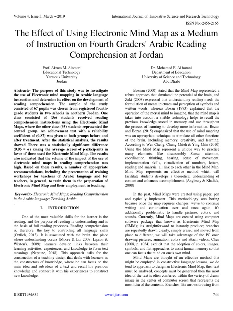 The Effect of Using Electronic Mind Map As A Medium of Instruction On ...