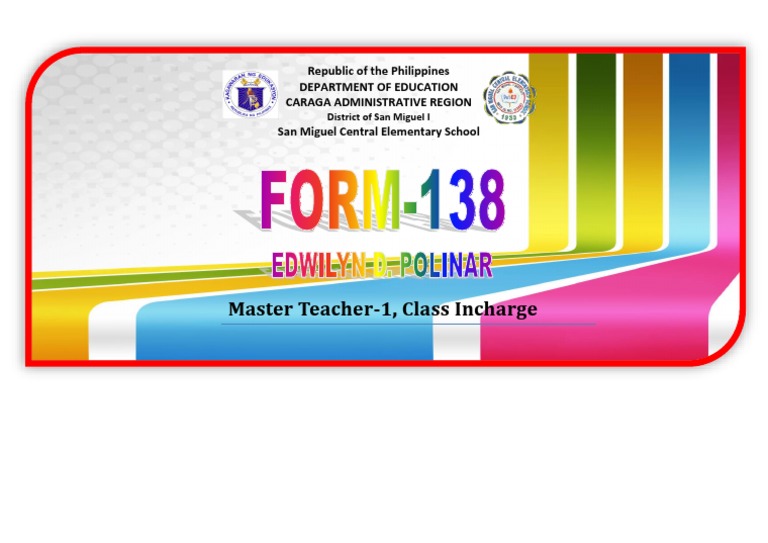 Form 138B for San Miguel Central School | PDF