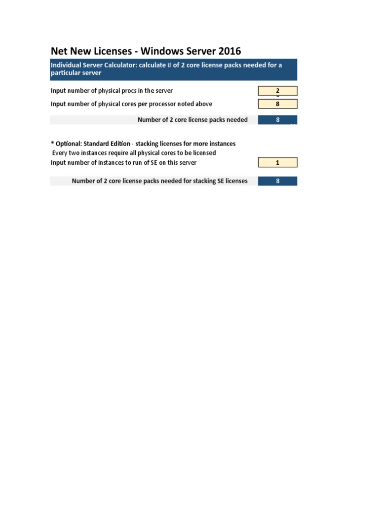 Net New Licenses - Windows Server 2016 | PDF