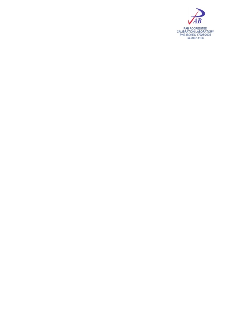 PPM R: Pab Accredited Calibration Laboratory PNS ISO/IEC 17025:2005 LA ...