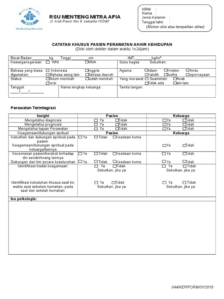 Form End of Life | PDF