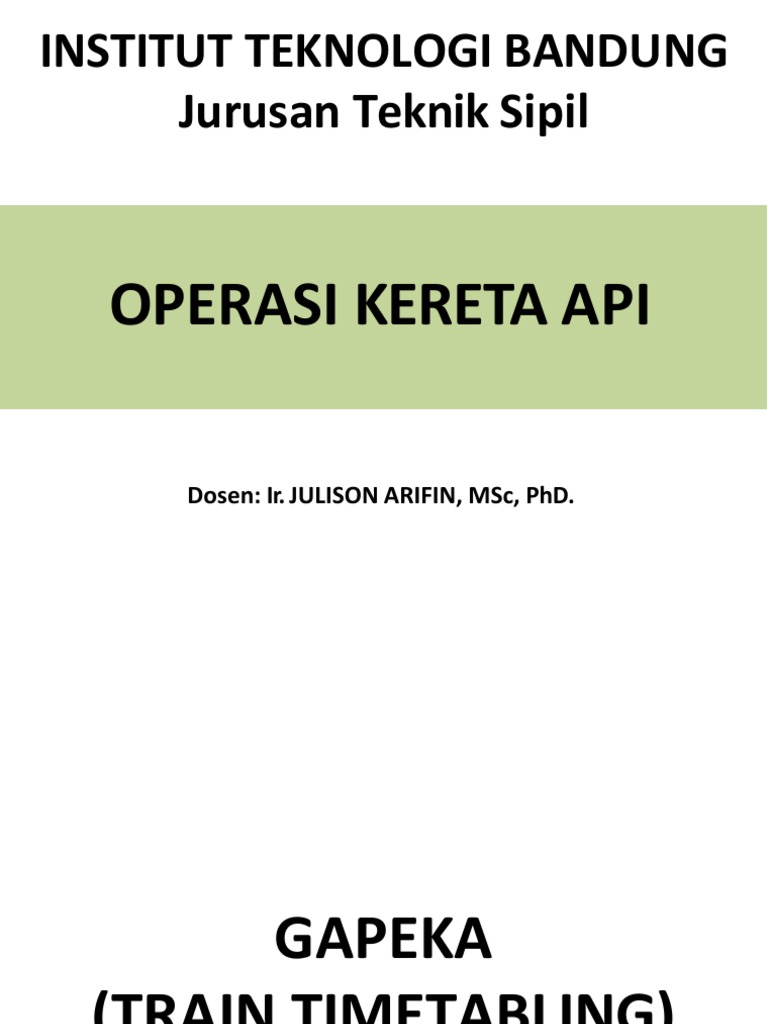 Operasi Kereta API | PDF