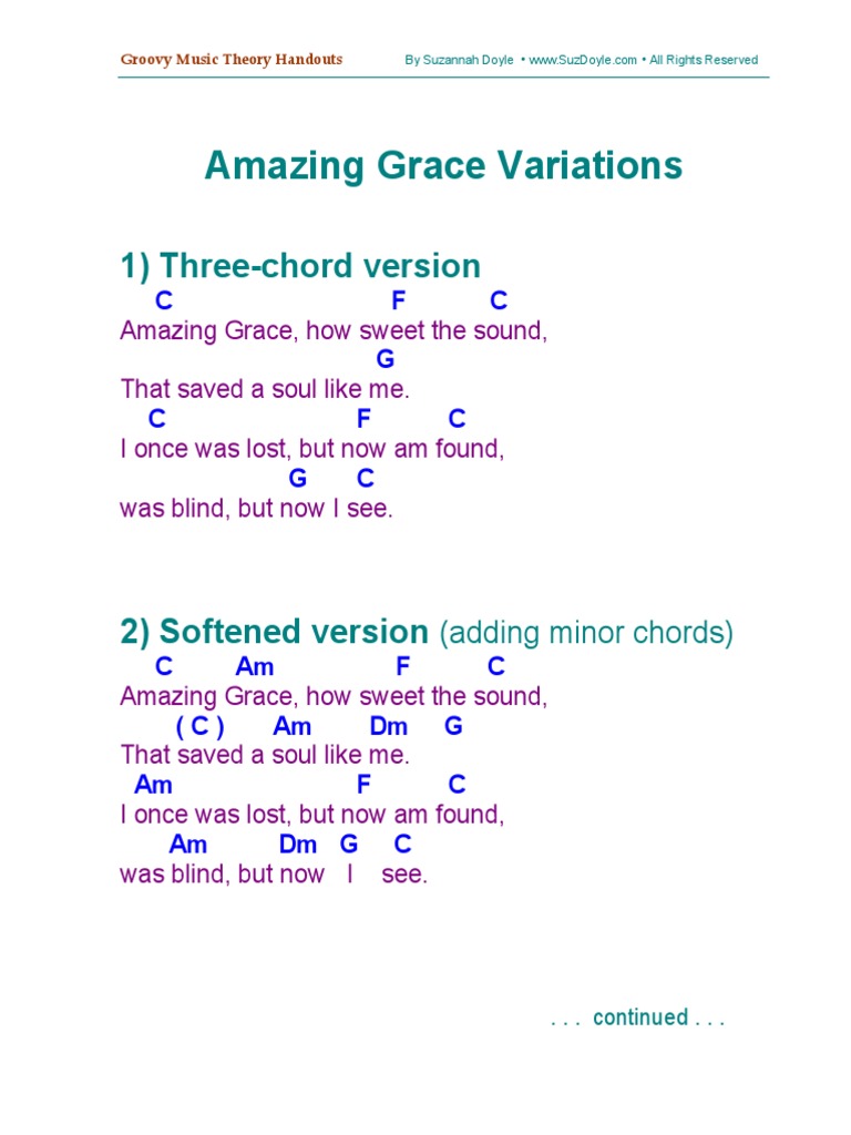 Amazing Grace Variations | PDF