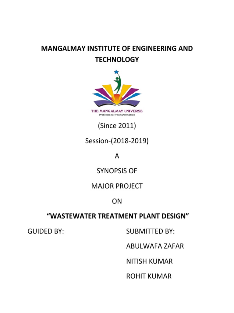 Mangalmay Institute of Engineering and Technology: (Since 2011) Session - (2018-2019) A Synopsis ...