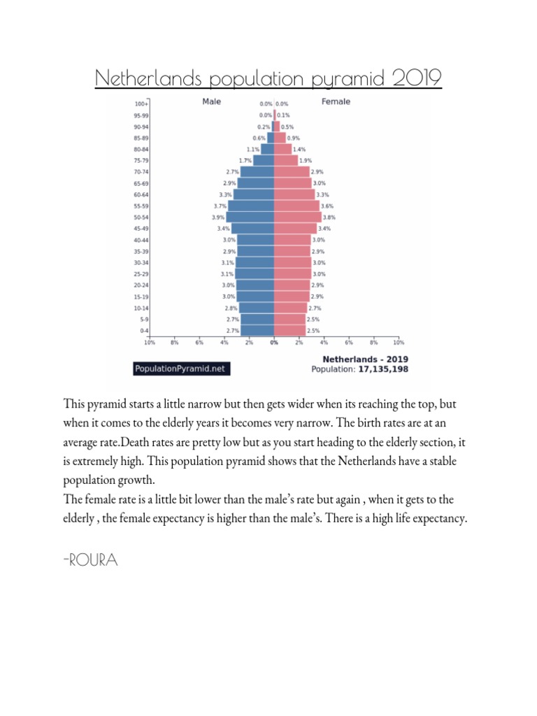 Netherlands Population Pyramid 2019 | PDF