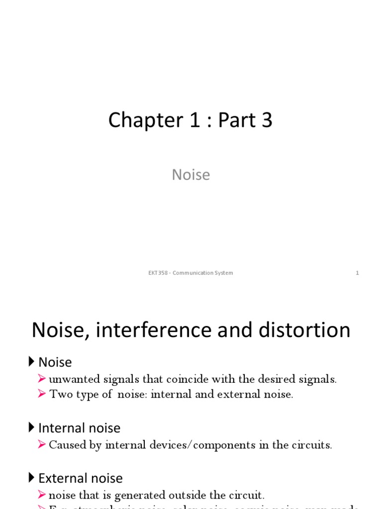 Chapter 1 Introduction Part3 | PDF | Signal To Noise Ratio ...