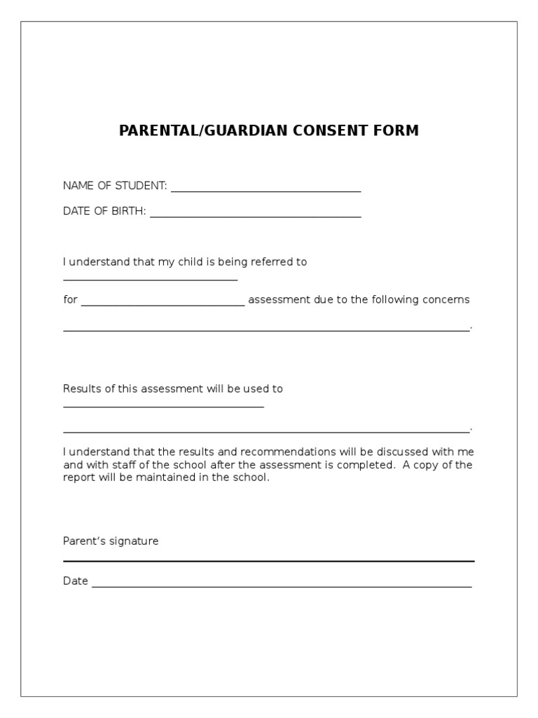Parental Consent Form | PDF