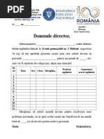 Model Cerere INVOIRE Elevi | PDF