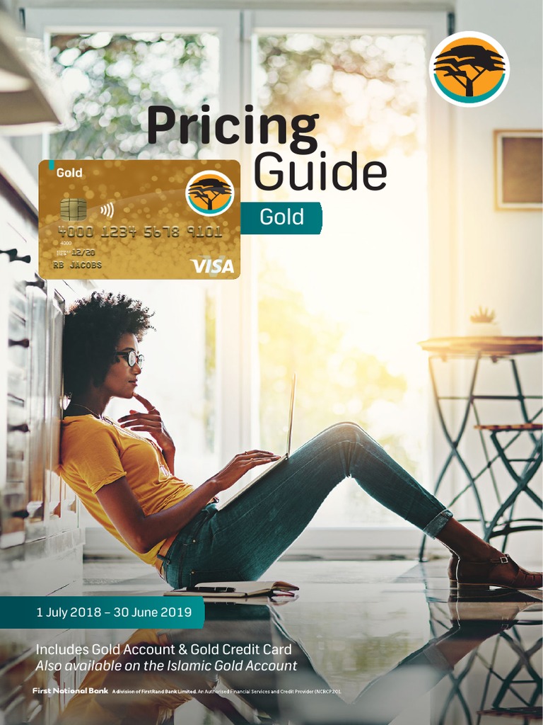 FNB Pricing Guide Gold Account | PDF | Credit Card | Debit Card