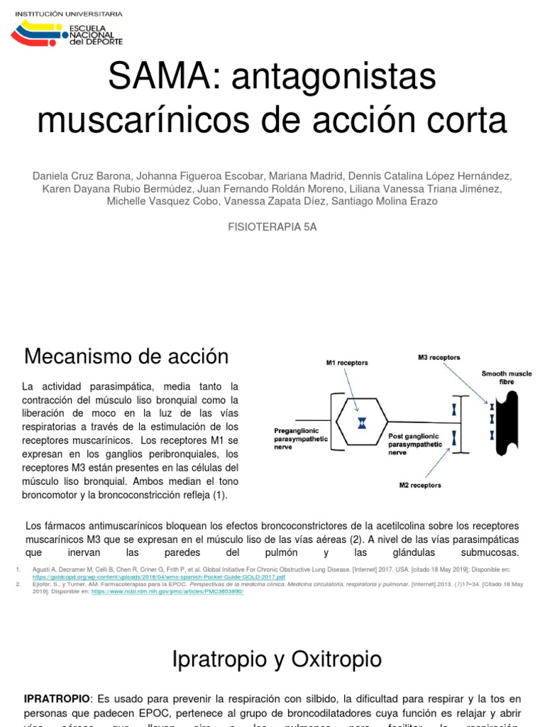 Exposición Farmacología SAMA | PDF | Asma | Rtt