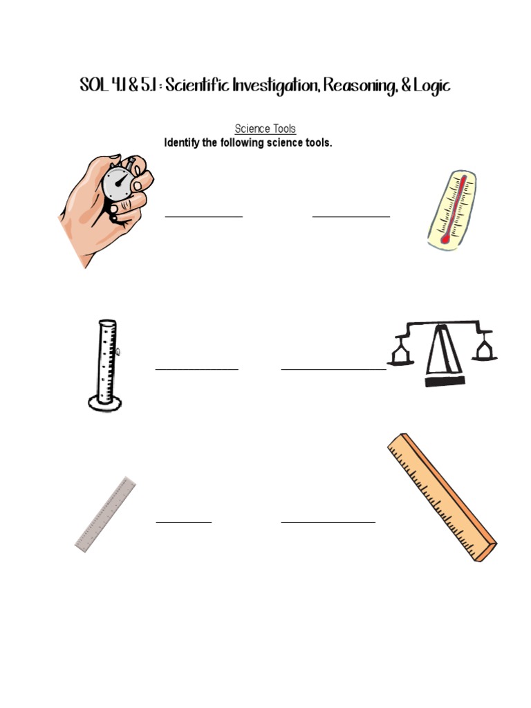 SOL 4.1 & 5.1: Scientific Investigation, Reasoning, & Logic | PDF ...