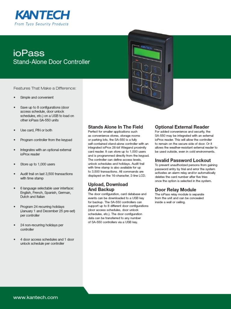 Iopass-Door-Controller Ds r03 LT en | PDF | Relay | Trademark