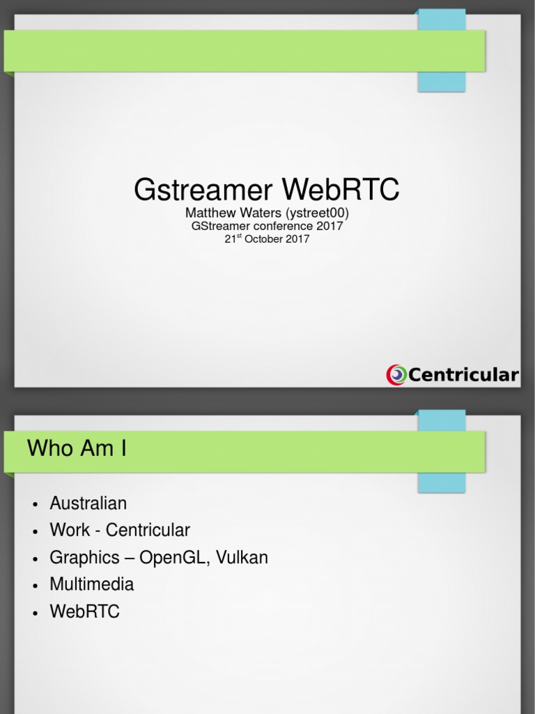 Matthew Waters - GStreamer WebRTC | PDF | Codec | Web Gl