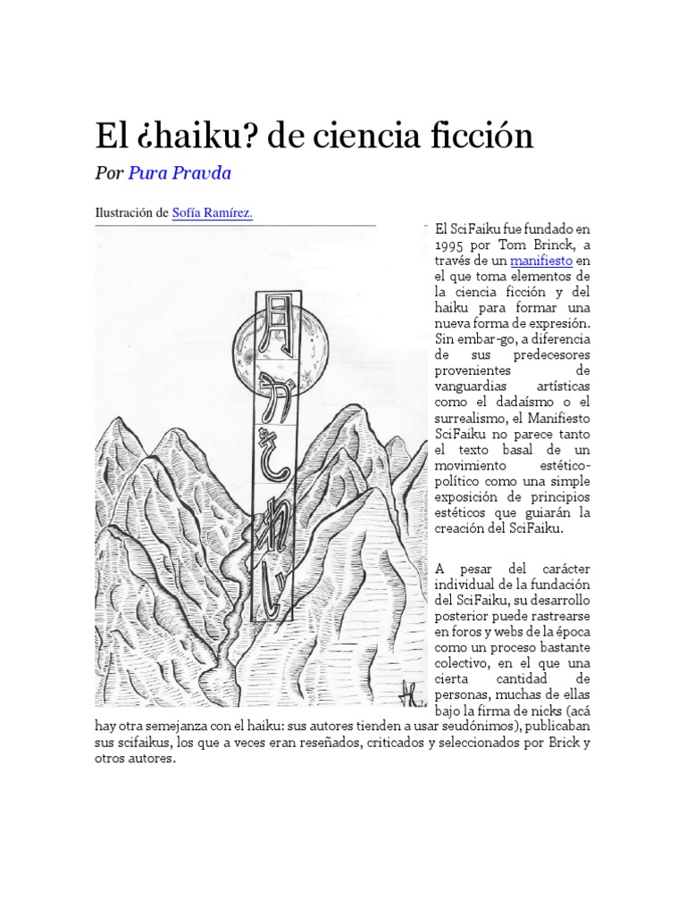 El Haiku de Ciencia Ficcion | PDF | Haiku | Science
