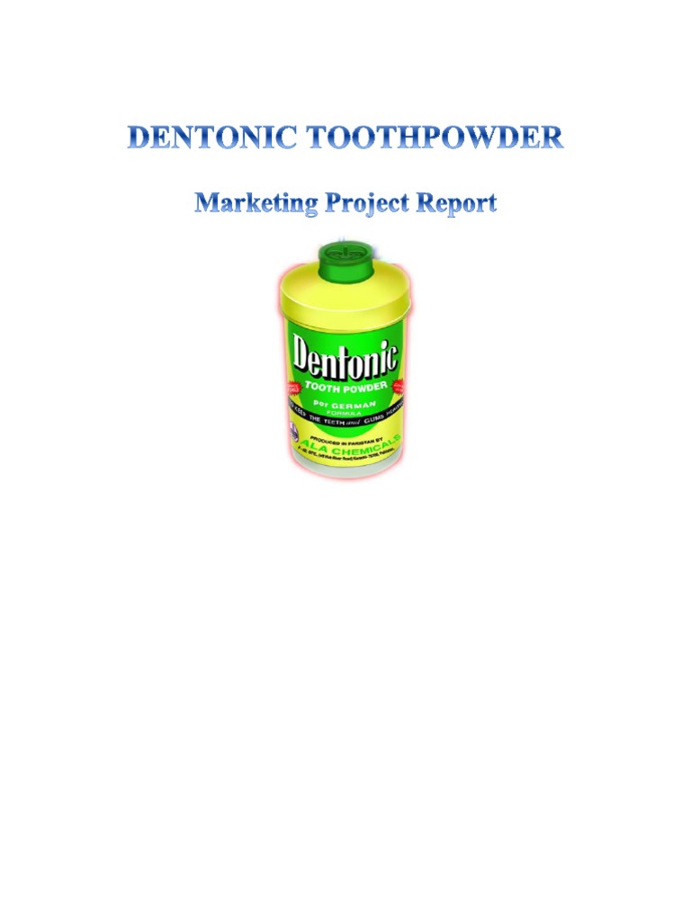 Dentonic Toothpowder | PDF | Retail | Market Segmentation