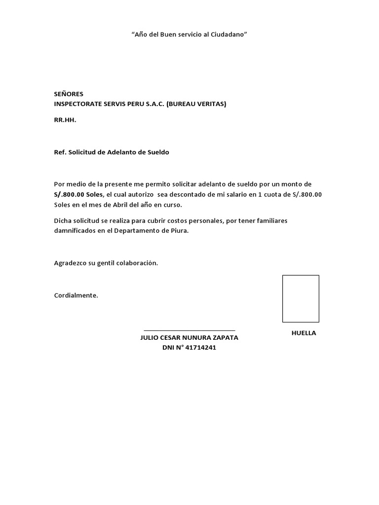 Adelanto de Sueldo | PDF