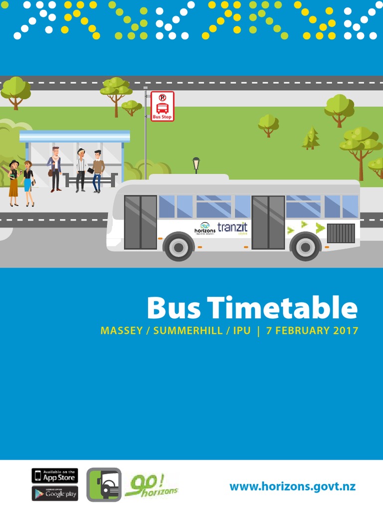 Massey Bus Timetable Booklet | PDF | Public Services | Transport