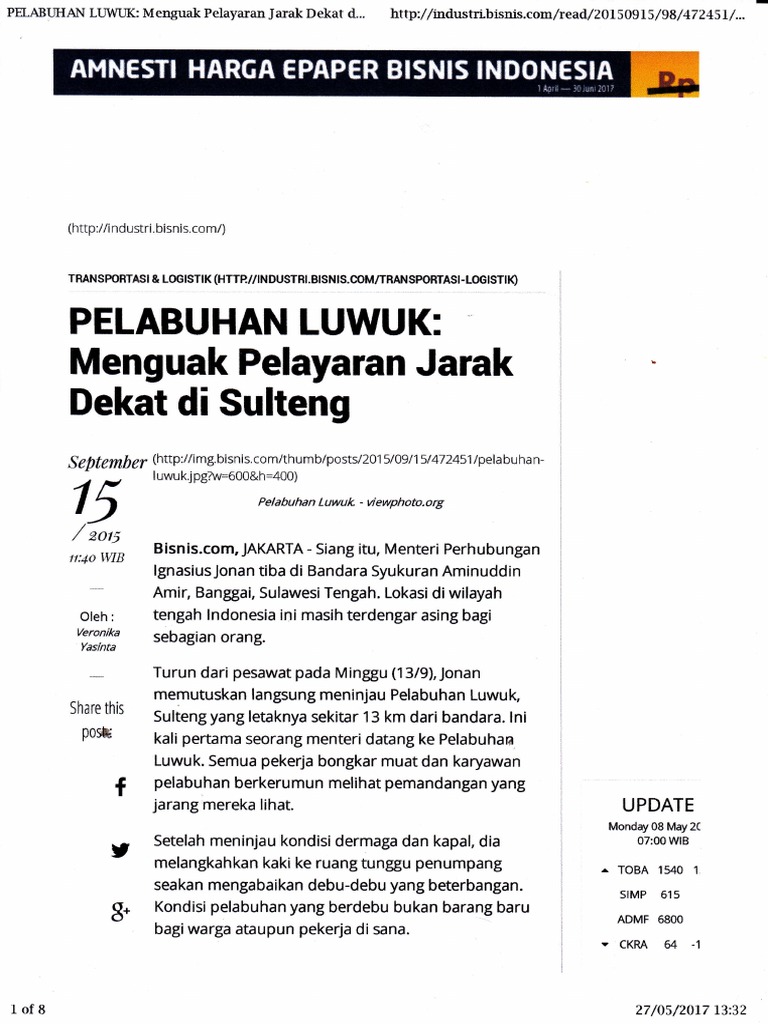 Pelabuhan Luwuk | PDF