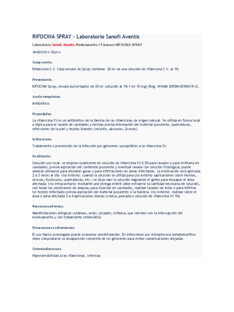 Rifocina Spray | PDF