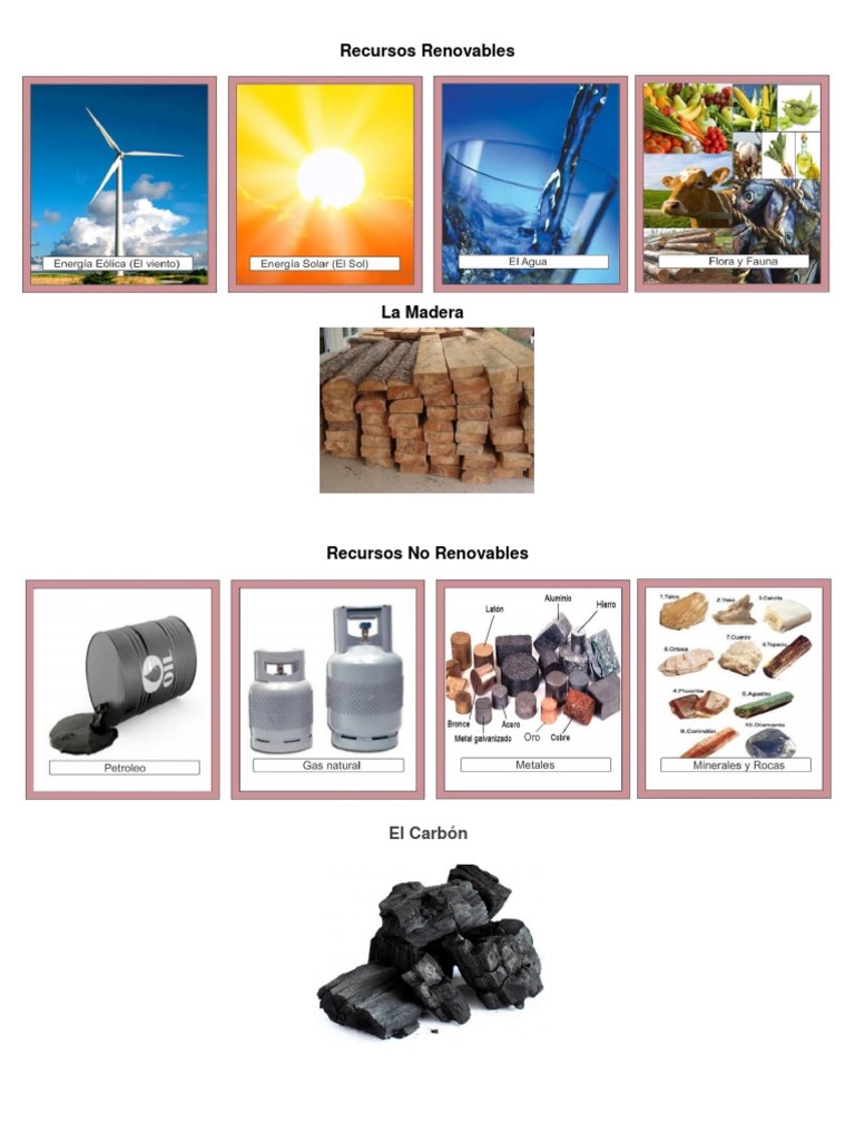 5 Recursos Renovables y 5 Recursos No Renovables | PDF