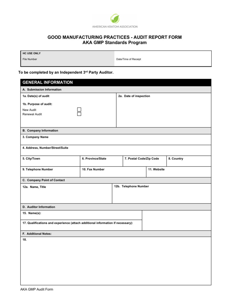 Aka GMP Audit Form | Download Free PDF | Shelf Life | Audit