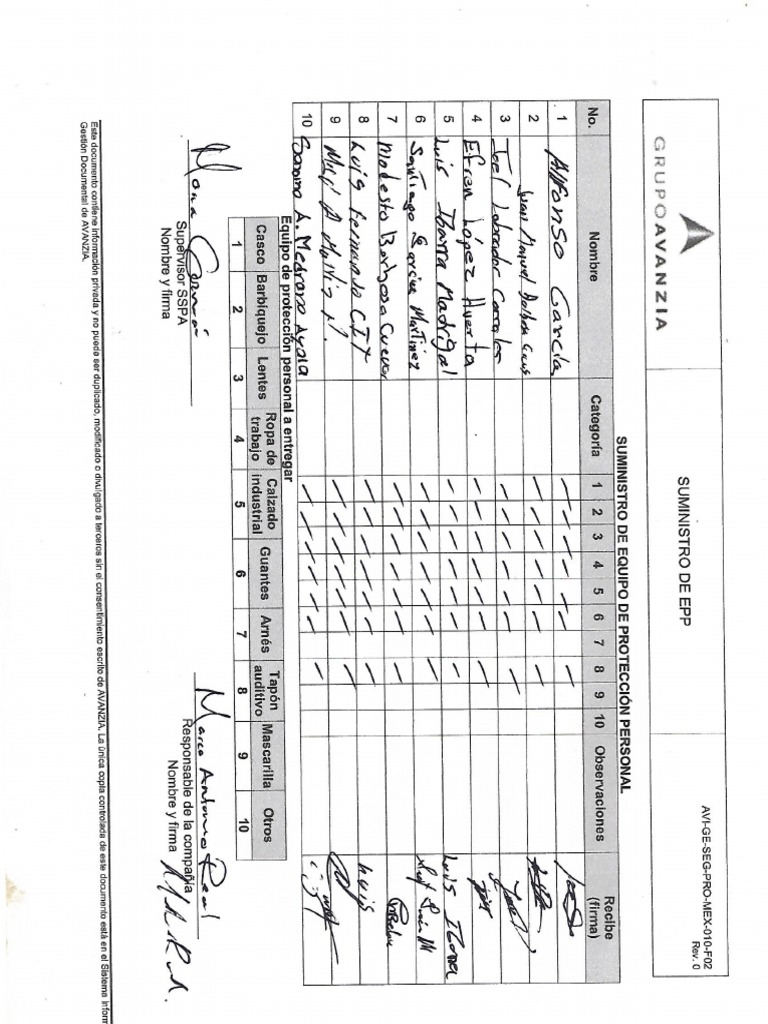 Bitacora de Suministro de Epp PDF | PDF