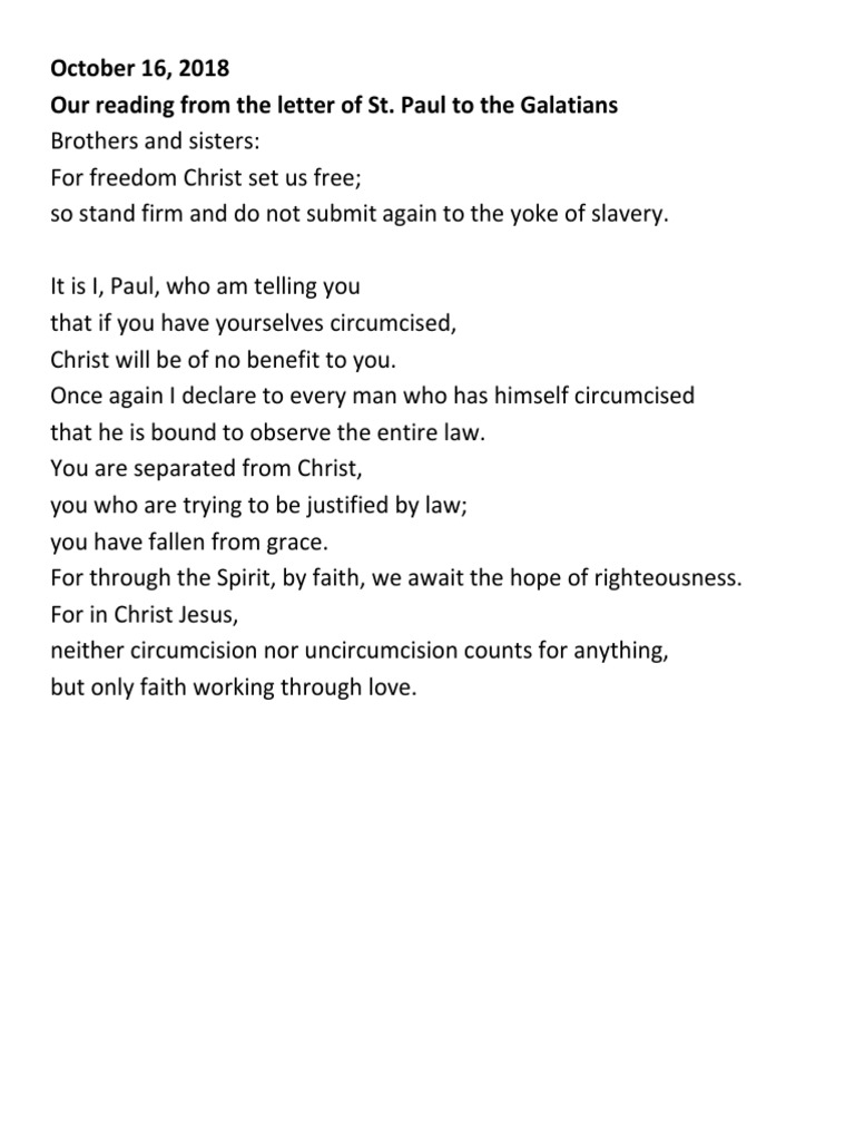 Freedom in Christ: Galatians Reflection | PDF