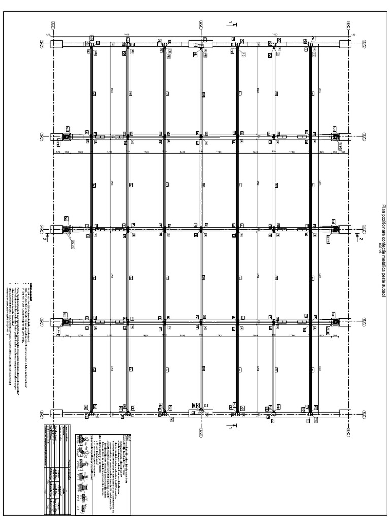 Plan Pozitionare Grinzi Metalice Planseu Peste Demisol PDF | PDF