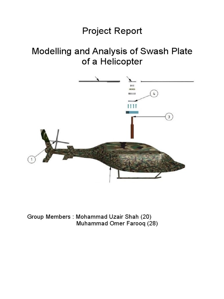 Report For Design of Swash Plate of Helicopter | PDF | Mechanical ...