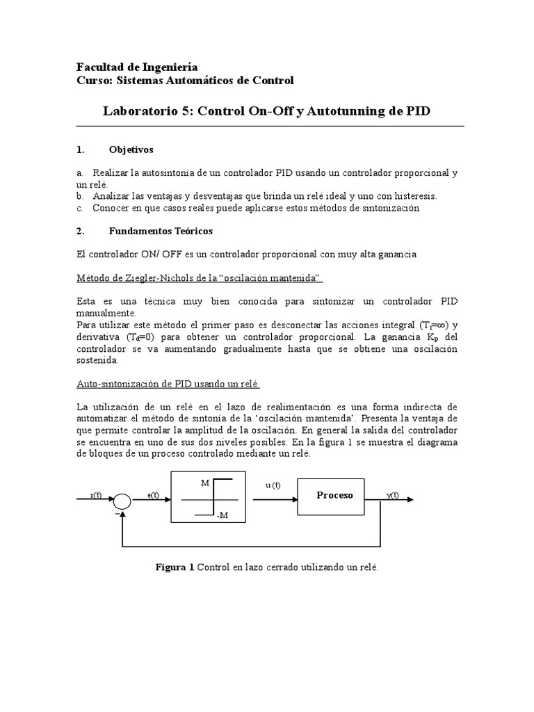Autosintonia de Controladores PID | PDF | Ventana (informática) | Teoría de sistemas