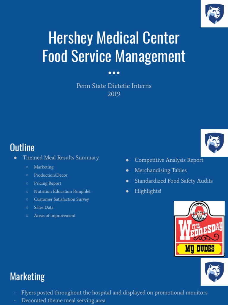 Food Service Management Final Presentation | PDF | Foodservice | Foods