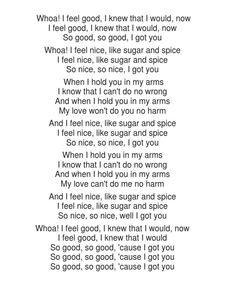 I Feel Good - Letra PDF | PDF