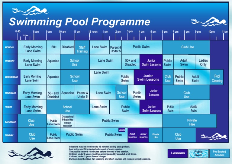 Clacton Swimming Pool Timetable | PDF | Leisure | Sports