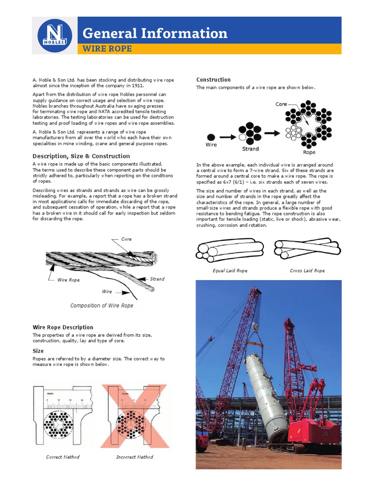 Wire Rope-General Information | PDF | Rope | Wire