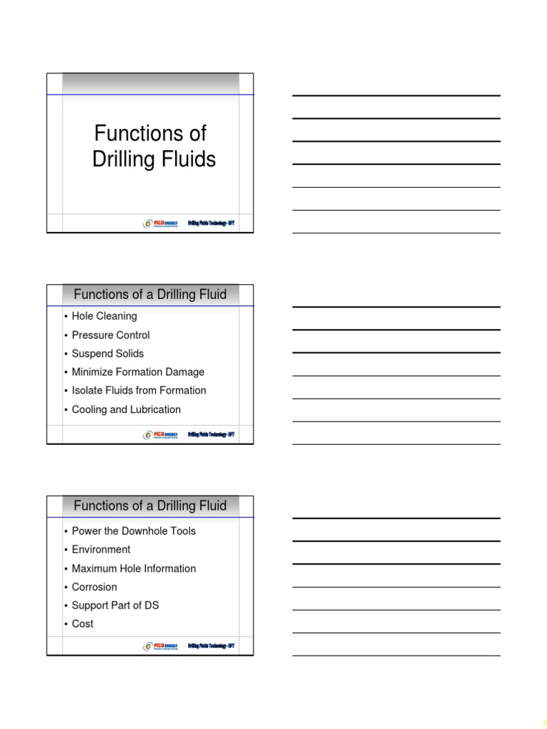Drilling Fluid Functions-1 | PDF | Oil Well | Drilling