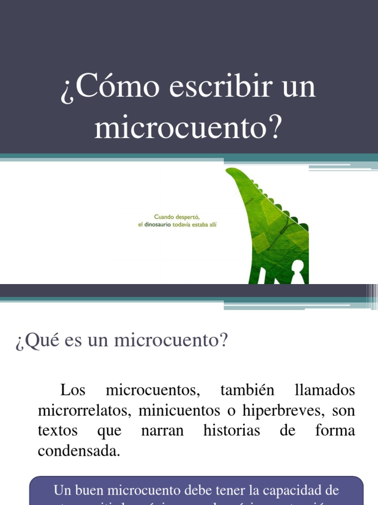 Cómo Escribir Un Microcuento | PDF | Estudios de idiomas extranjeros ...