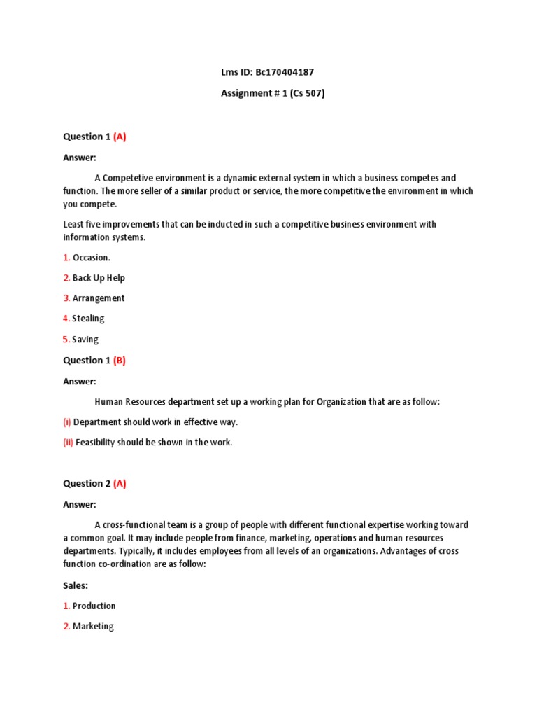Bc170404187 - Cs507 Assignment Sol. | PDF