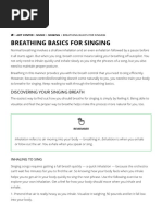 Basics of Singing PDF | PDF | Singing | Breathing