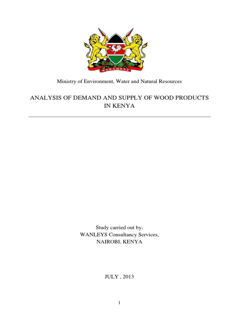 Analysis of Demand and Supply of Wood Products in Kenya | PDF ...