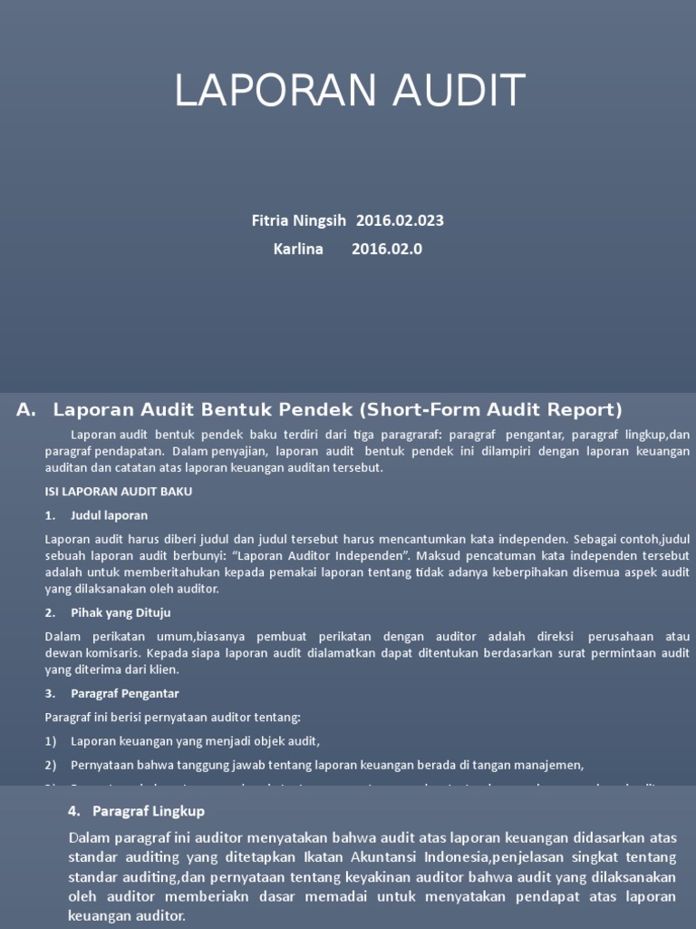 Laporan Audit | PDF