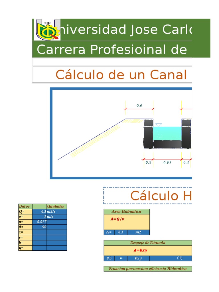 Canal Rectangular, Trapezoidal y Triangular | PDF | Ciencia y ...