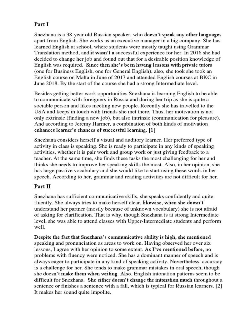 CELTA Written Assignment 1 | PDF | Fluency | Neuropsychology