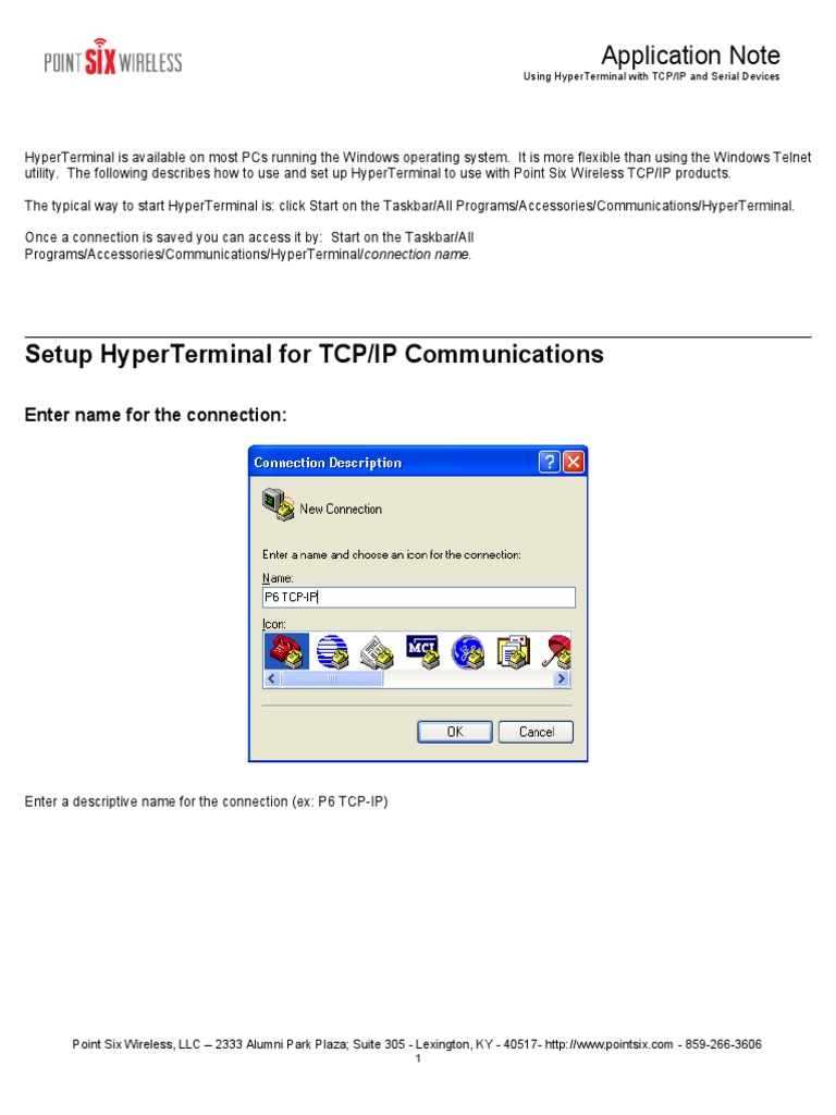 AppNote - Using Hyperterminal With TCP-IP and Serial Devices | PDF | Internet Protocol Suite ...