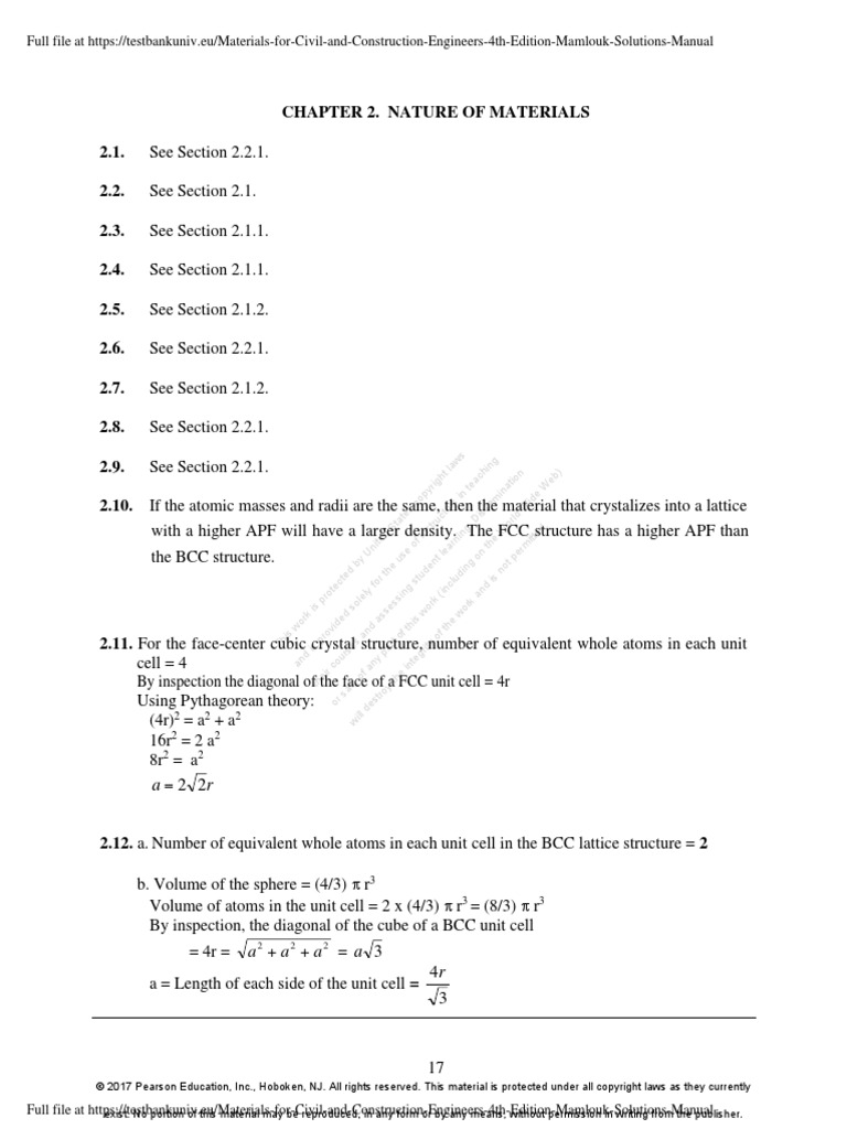 Materials For Civil and Construction Eng PDF | PDF | Crystal Structure ...
