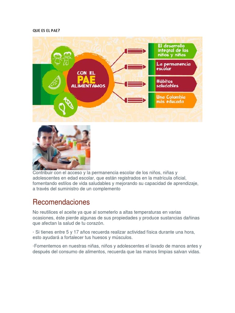 Que Es El Pae | PDF | Alimentos | Vida