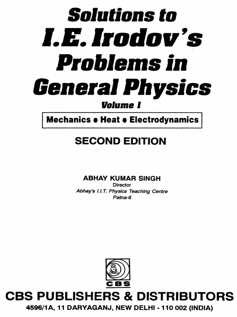 VOLUME-1 Solutions-to-IE-Irodov PDF | PDF