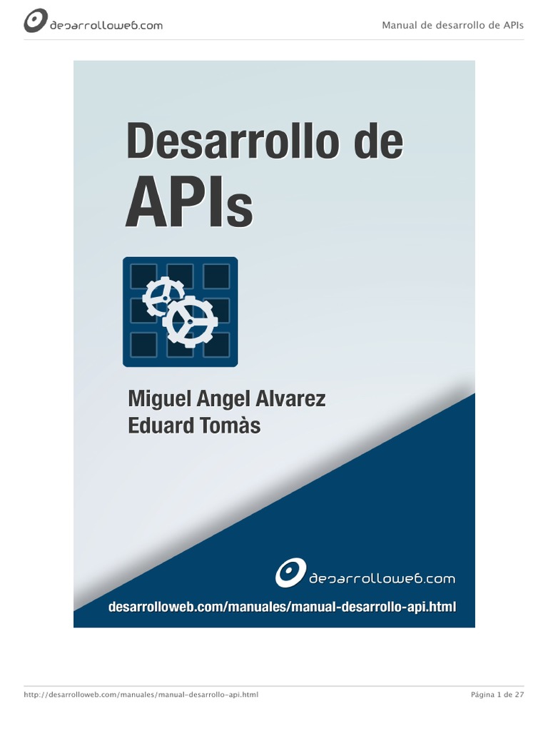 Manual Desarrollo API | PDF | Transferencia de estado representacional ...