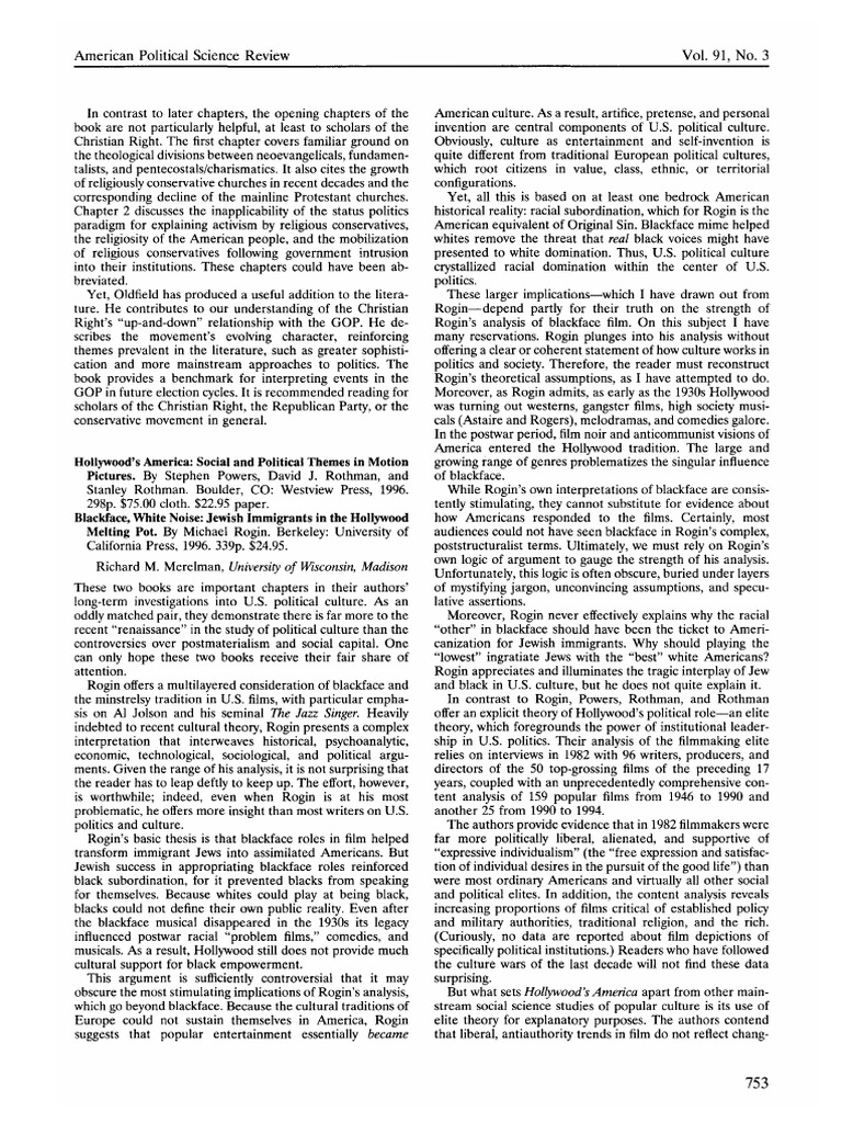 American Political Science Review Vol. 91, No. 3 | PDF | The United ...