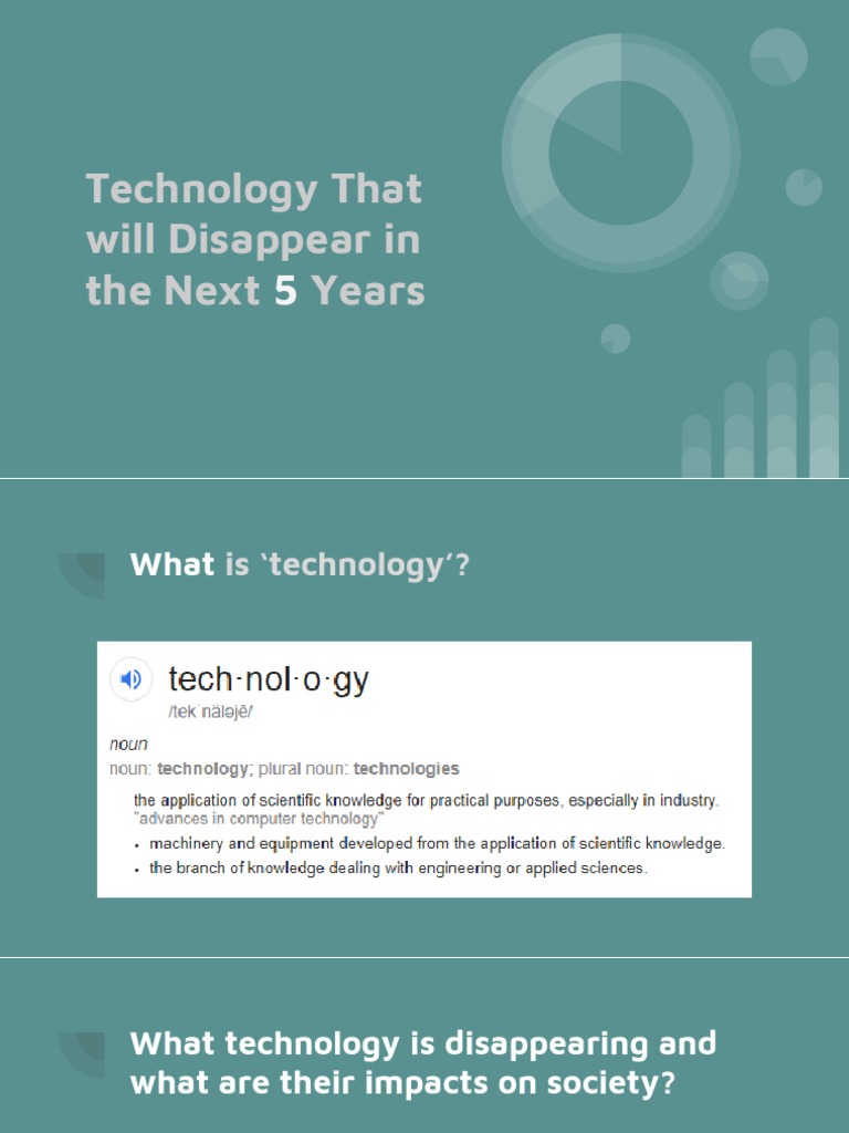 Technology That Will Disappear in The Next 5 Years | PDF | Smartphone ...