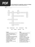 Sopa de Letras de Seguridad y Salud en El Trabajo | PDF